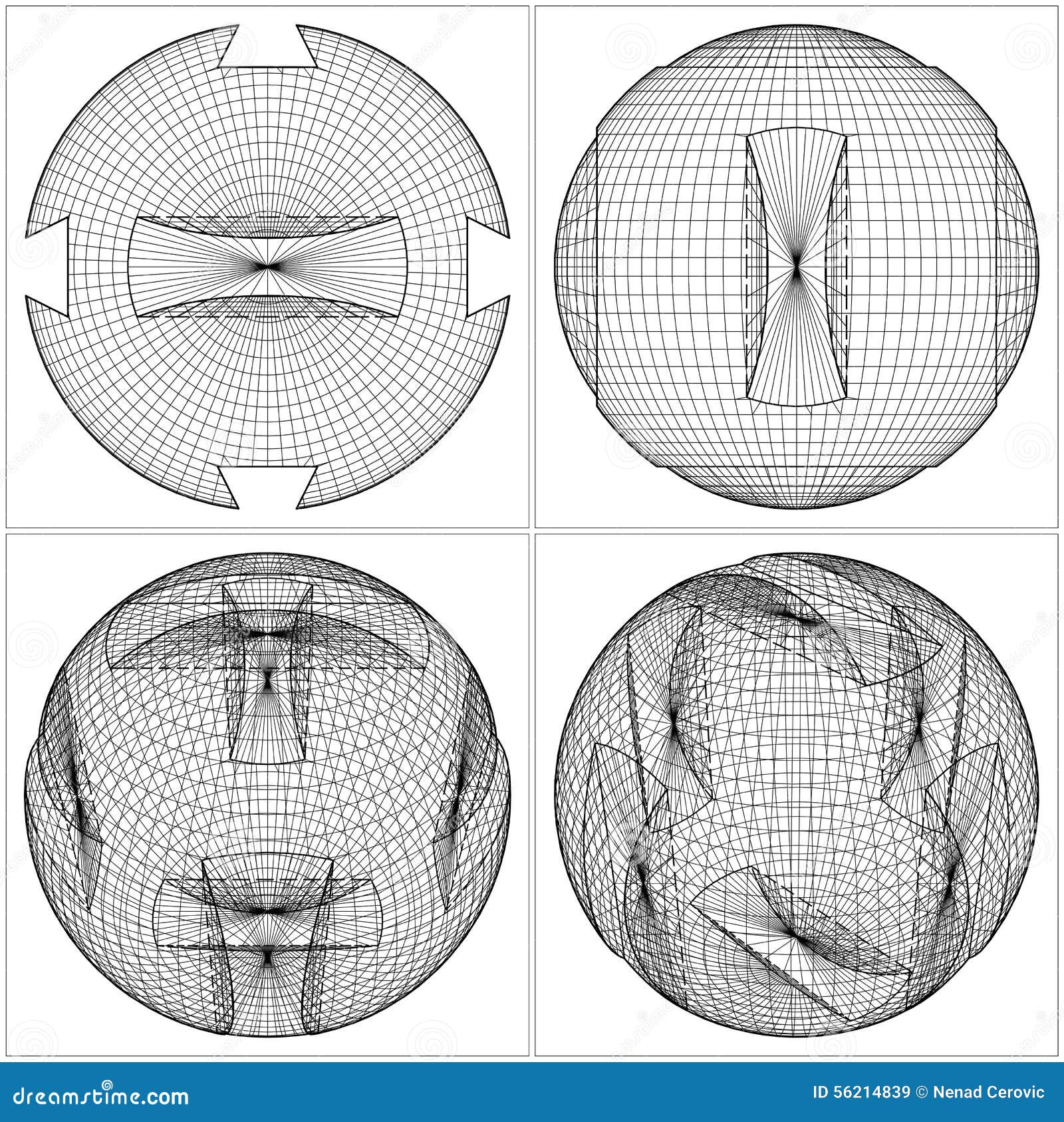 Geometric Sliced Sphere Vector Stock Vector - Illustration of geometric ...