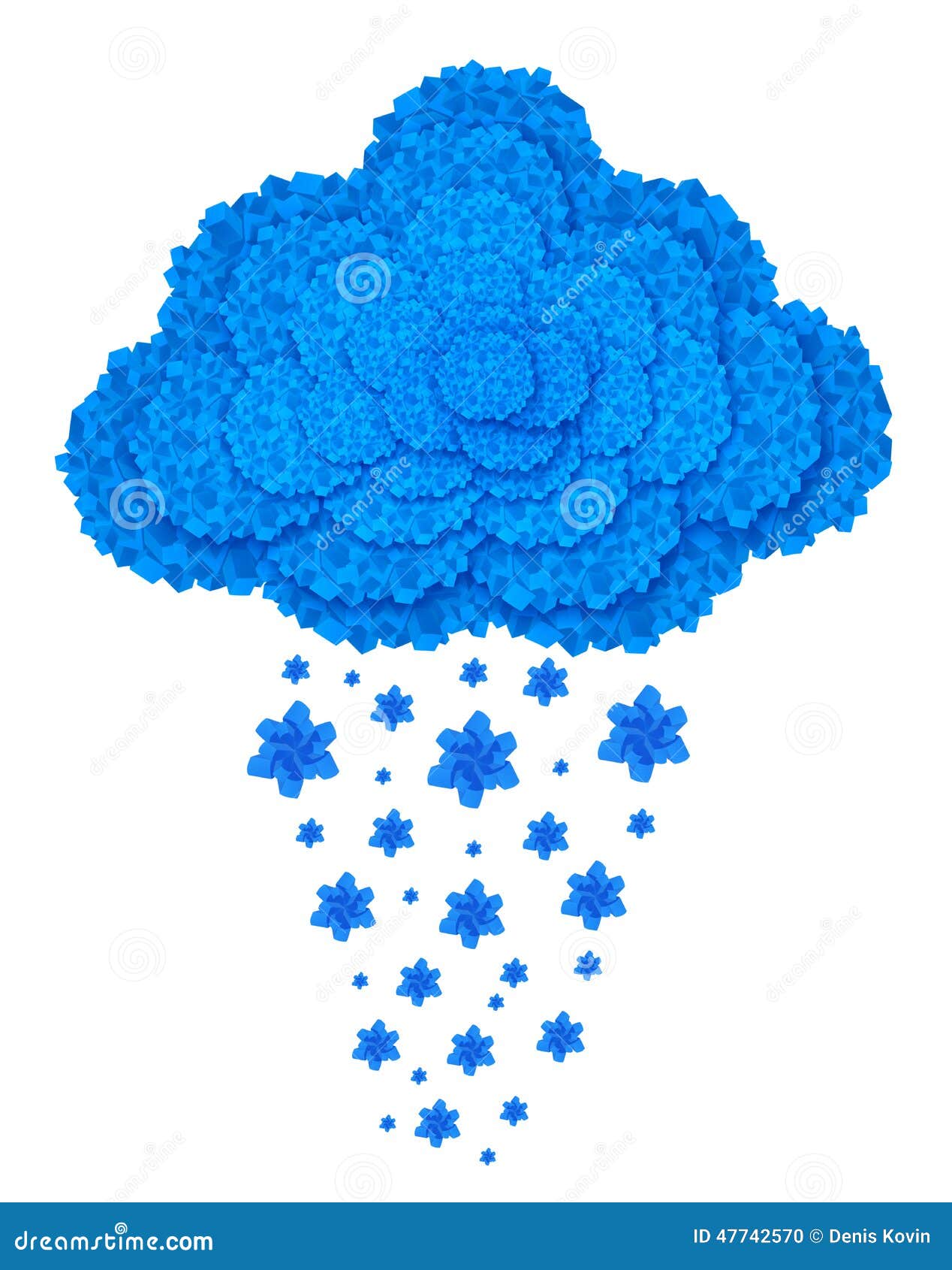 Geometric Snow Cloud Concept Stock Illustration - Illustration of sign ...