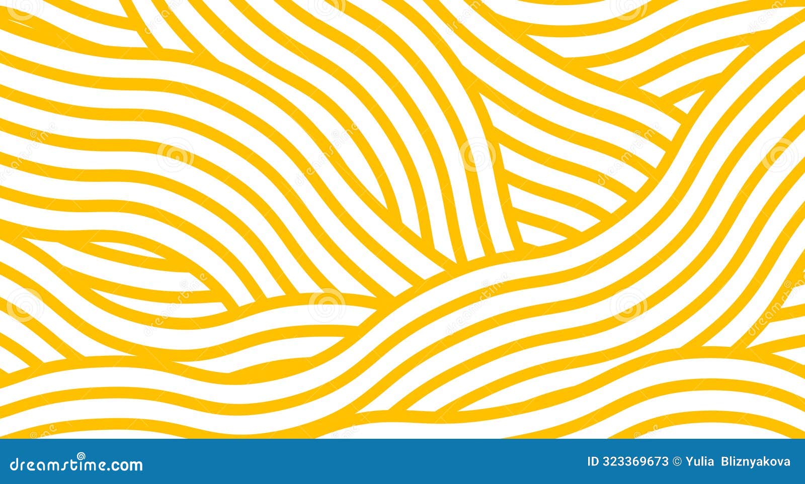 Geometric Spaghetti Pattern. Background with Yellow Paste Elements on ...