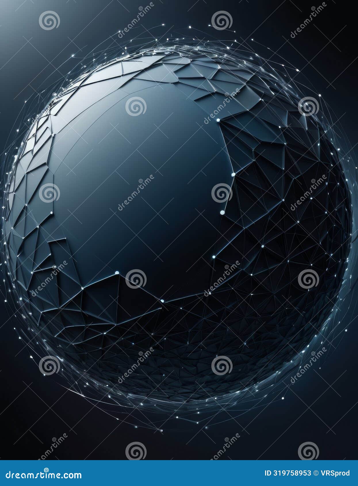 Geometric Sphere with Structural Design Stock Illustration ...