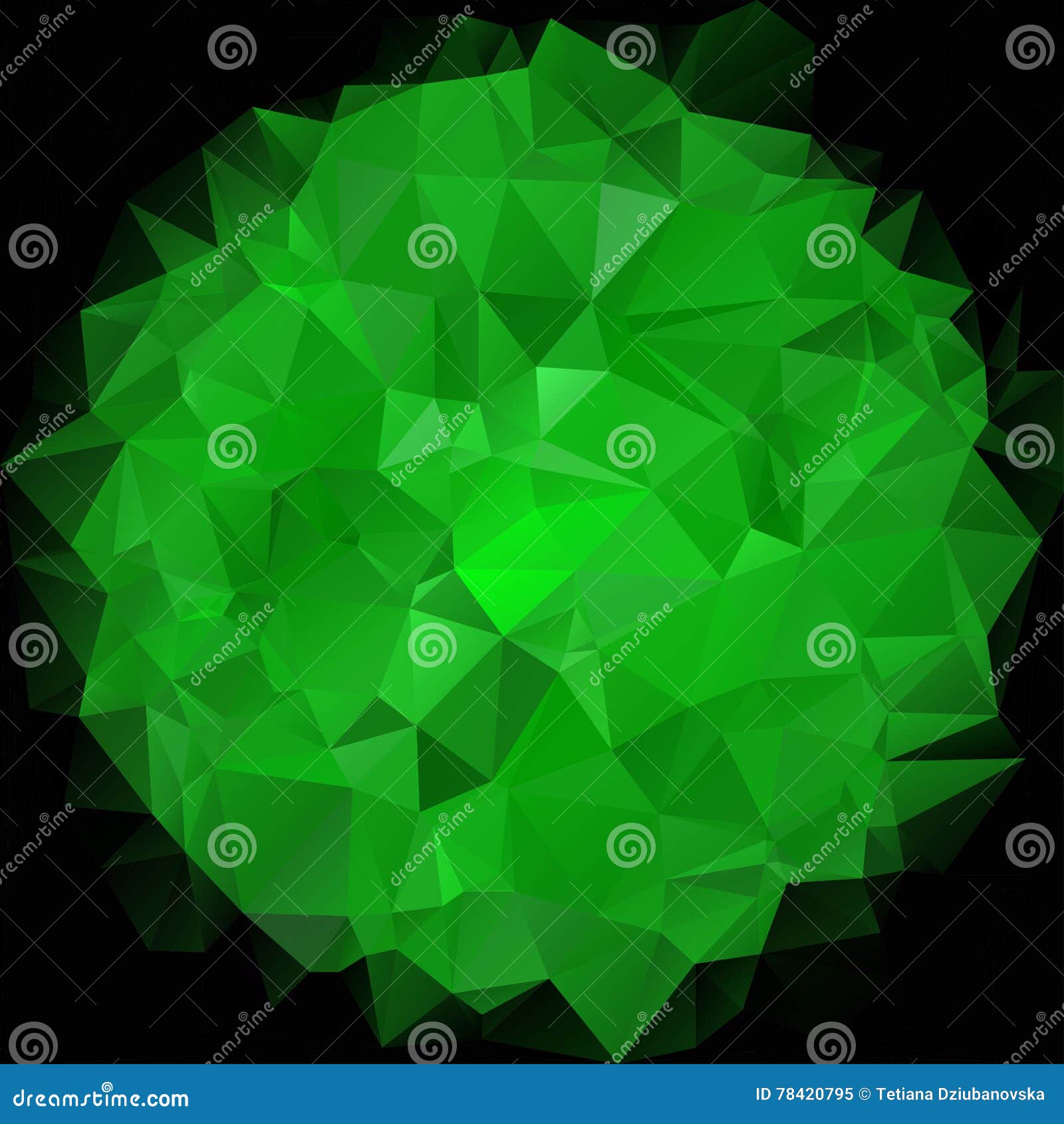 Geometric Spherical Shape from Triangles on Dark Background Stock ...