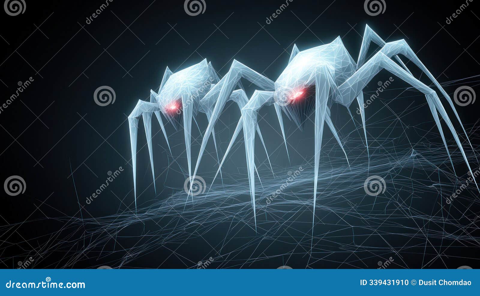 Geometric Spiders with Sharp Angular Legs Create Striking Visual Effect ...