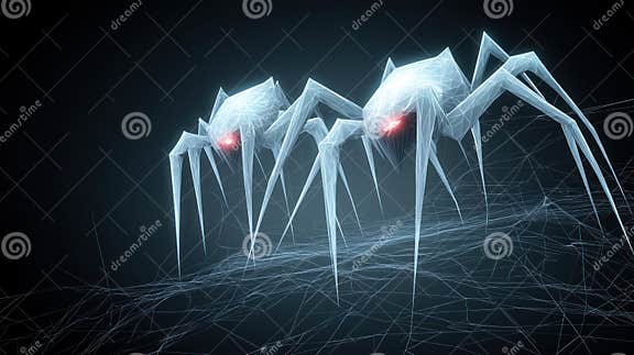 Geometric Spiders with Sharp Angular Legs Create Striking Visual Effect ...