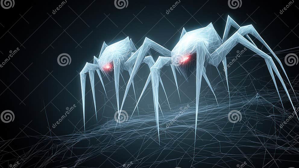Geometric Spiders with Sharp Angular Legs Create Striking Visual Effect ...