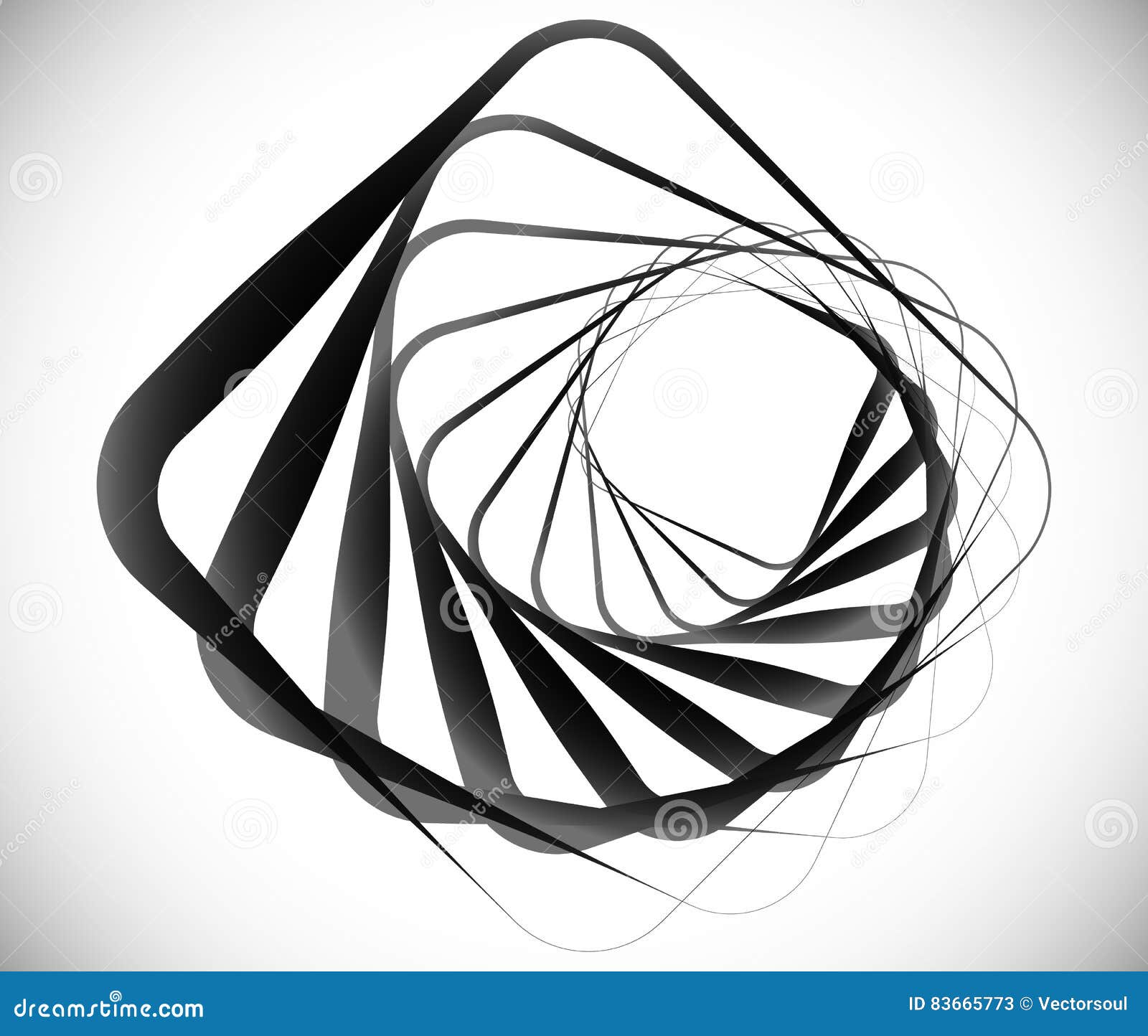 Geometric Spiral. Volute, Helix Elements. Abstract Geometric Ill ...
