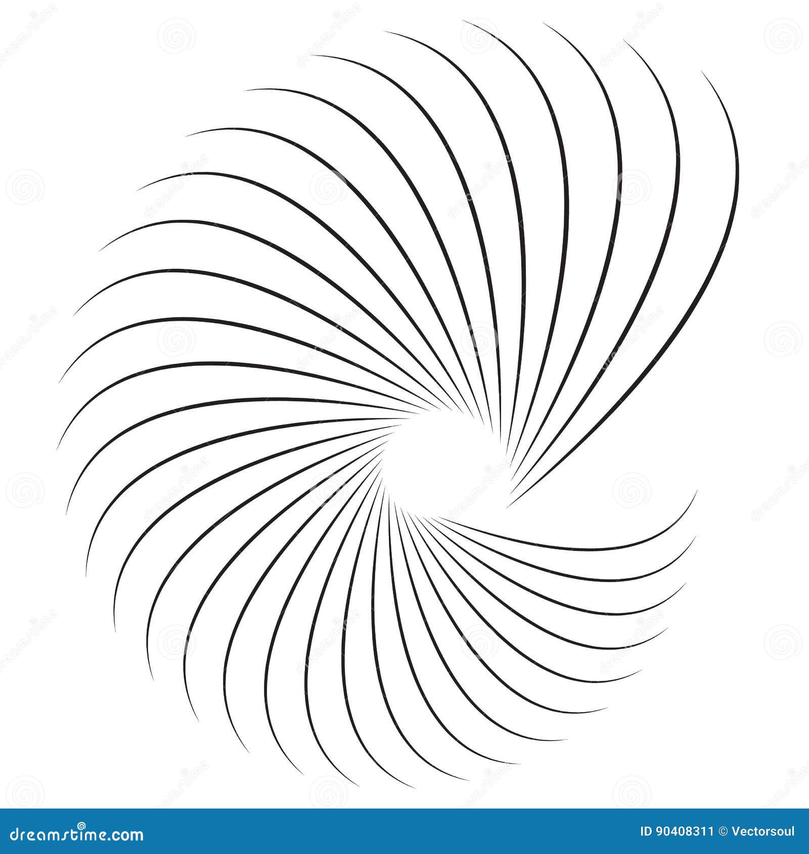 Geometric Spiral Shape. Motif with Circular Elements Stock Illustration ...