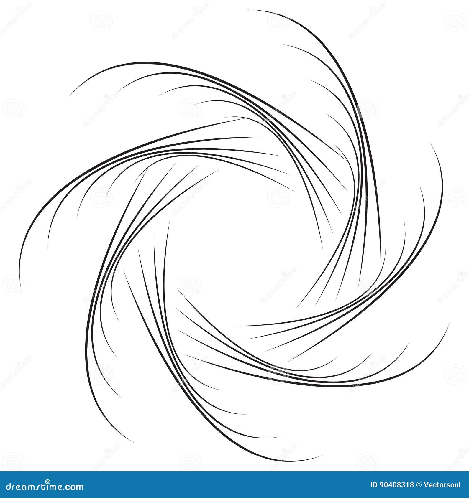 Geometric Spiral Shape. Motif with Circular Elements Stock Illustration ...