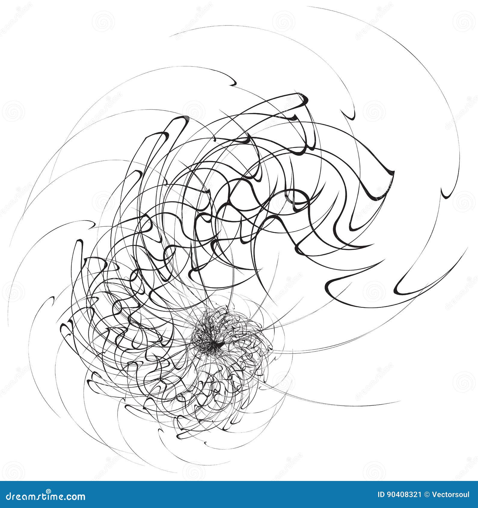 Geometric Spiral Shape. Motif with Circular Elements Stock Illustration ...