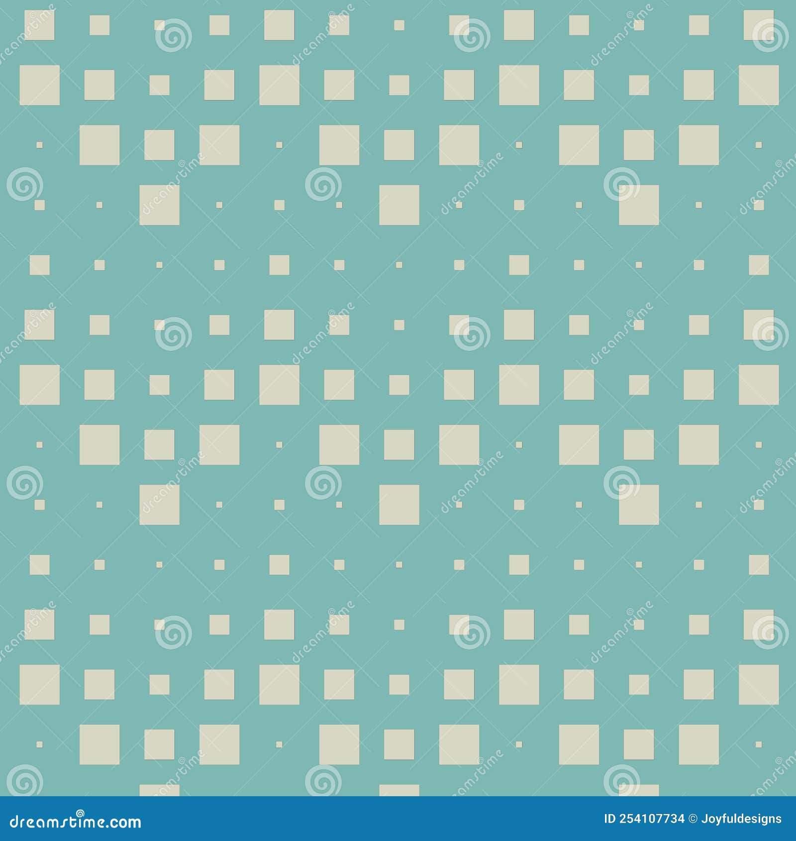 Geometric Square Beige and Aqua Pattern Stock Illustration ...