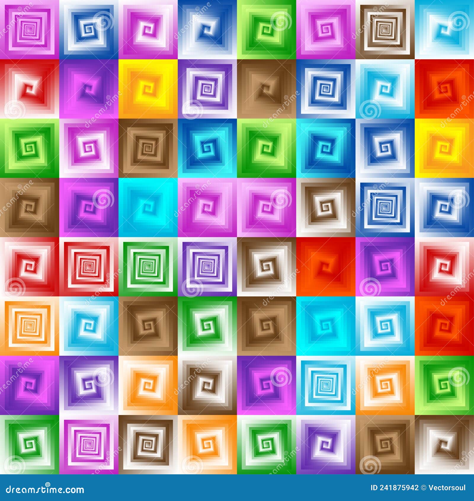 Geometric Square Design Shape with Random Shaded, Gradient Fill Stock ...