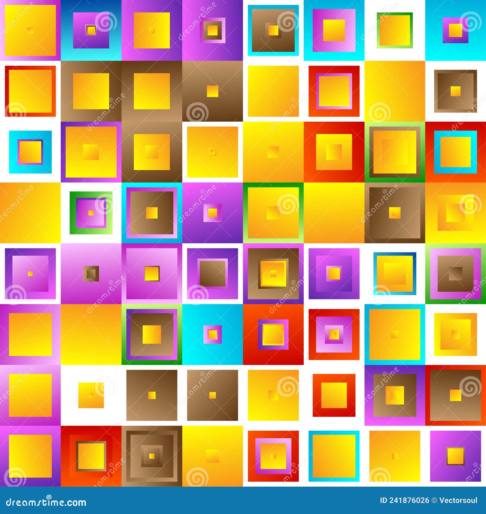 Geometric Square Design Shape with Random Shaded, Gradient Fill Stock ...