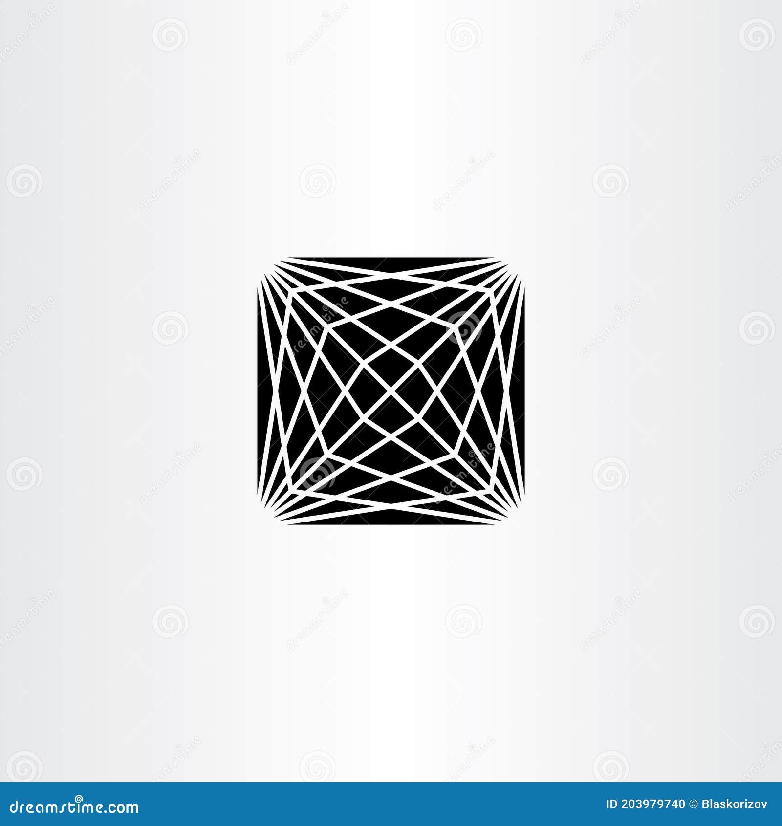 Geometric Square Icon Symbol Black Design Element Stock Vector ...