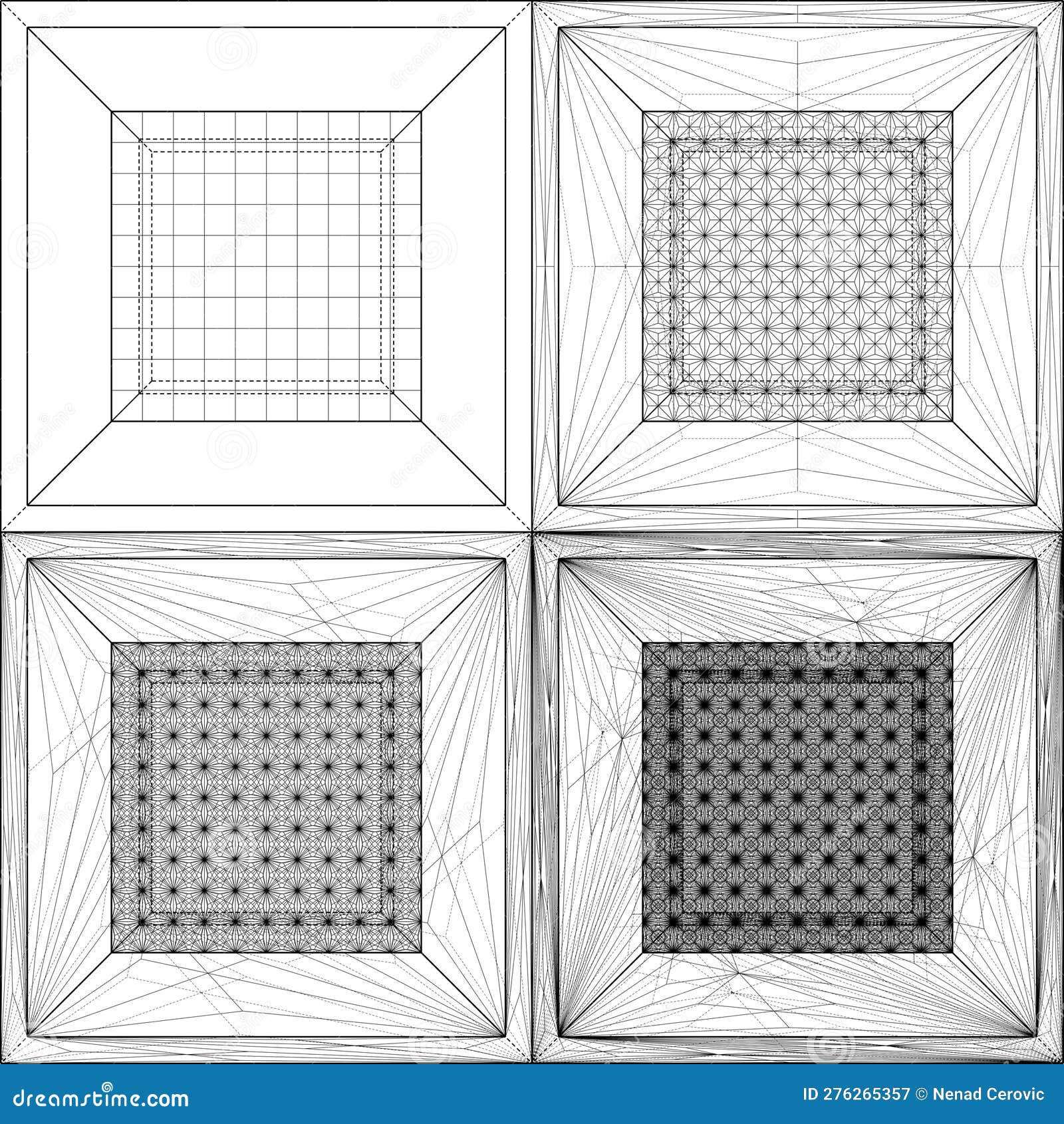 Geometric Square Lines Shape Pattern Texture Vector. from Simple To ...