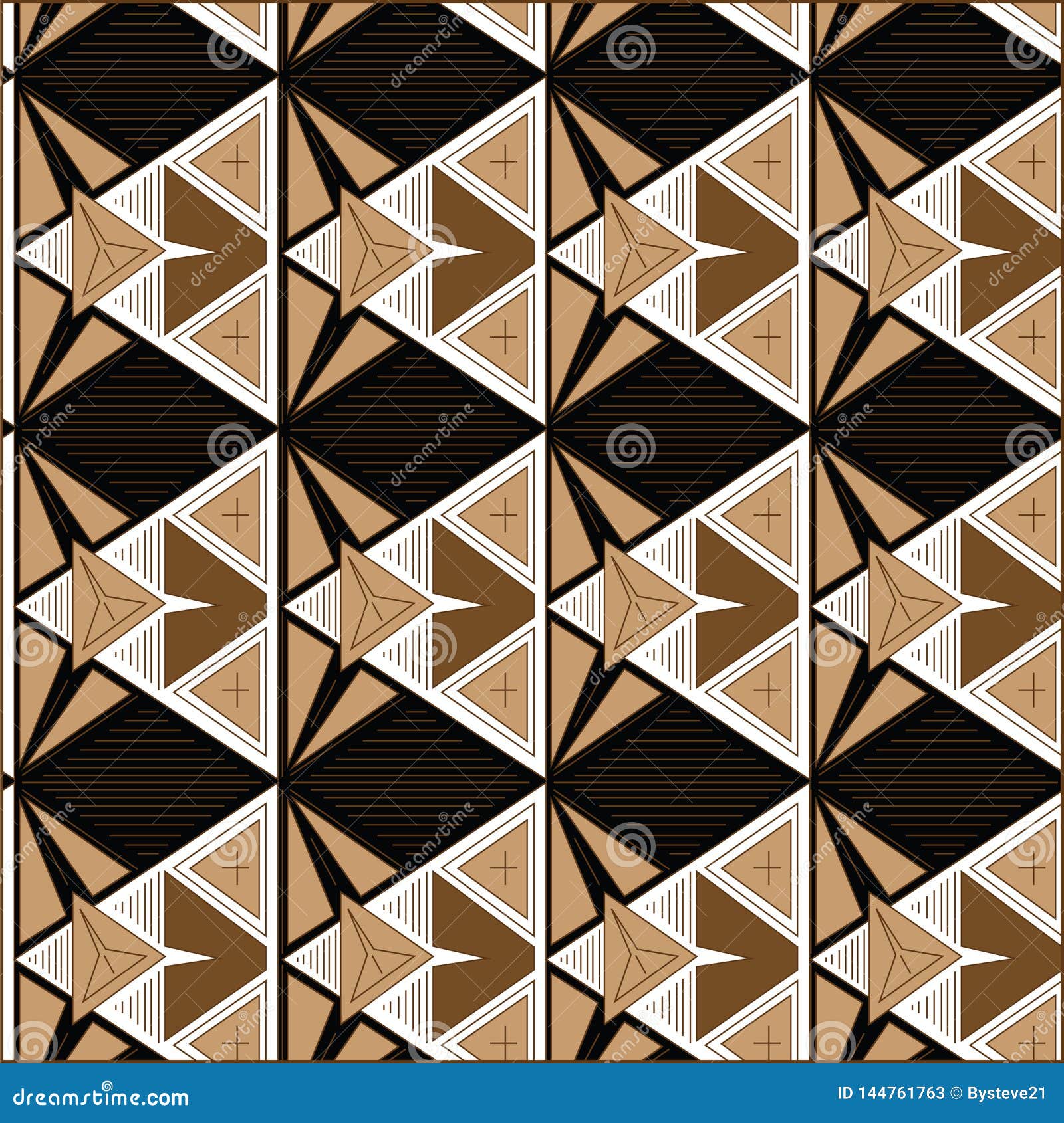 Geometric Square Pattern Brown Style Stock Vector - Illustration of ...