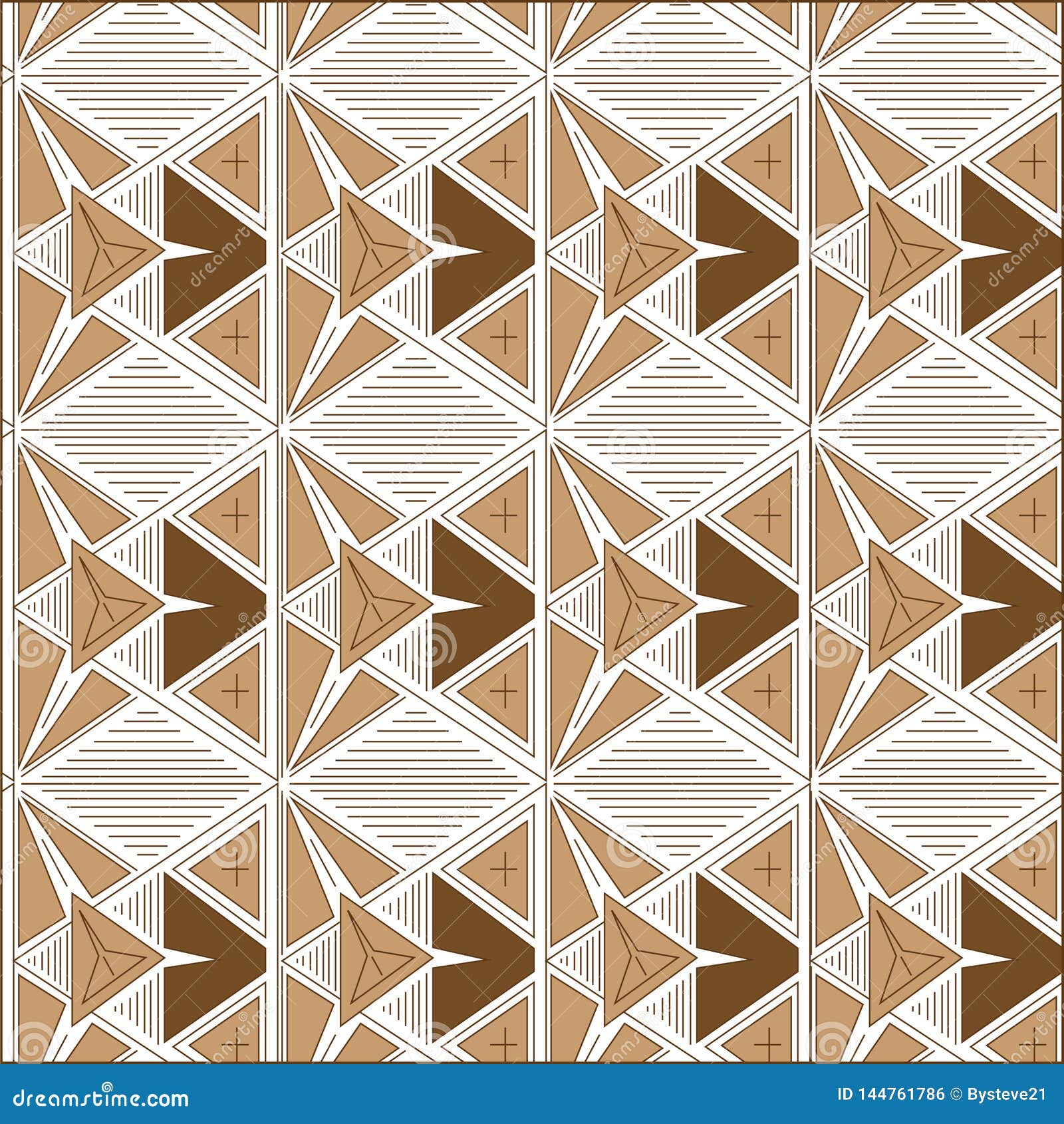 Geometric Square Pattern Brown Style Stock Vector - Illustration of ...