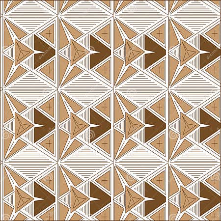 Geometric Square Pattern Brown Style Stock Vector - Illustration of ...