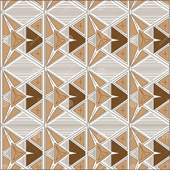 Geometric Square Pattern Brown Style Stock Vector - Illustration of ...