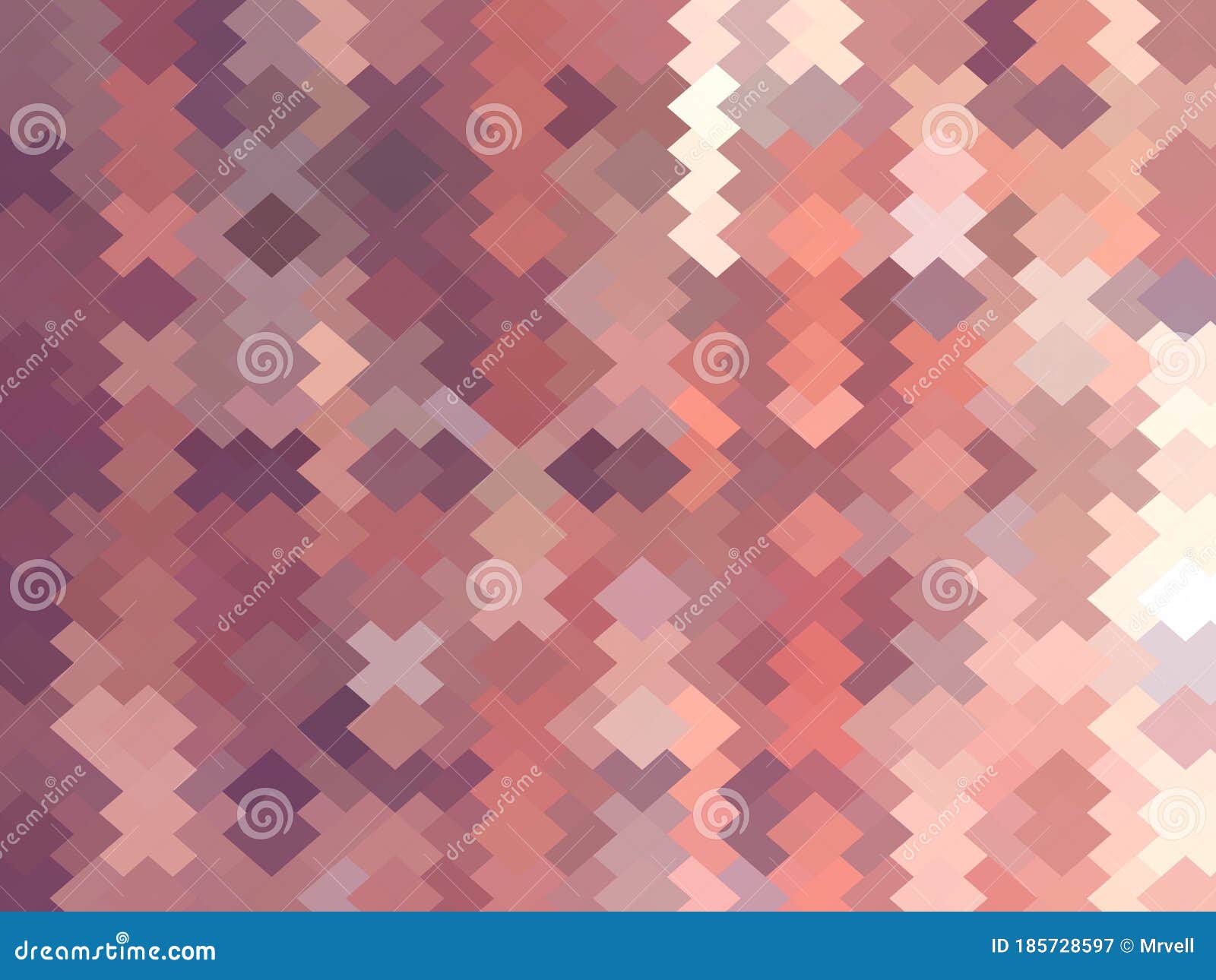 Geometric Square Pixel Pattern Abstract in Brown Stock Illustration ...