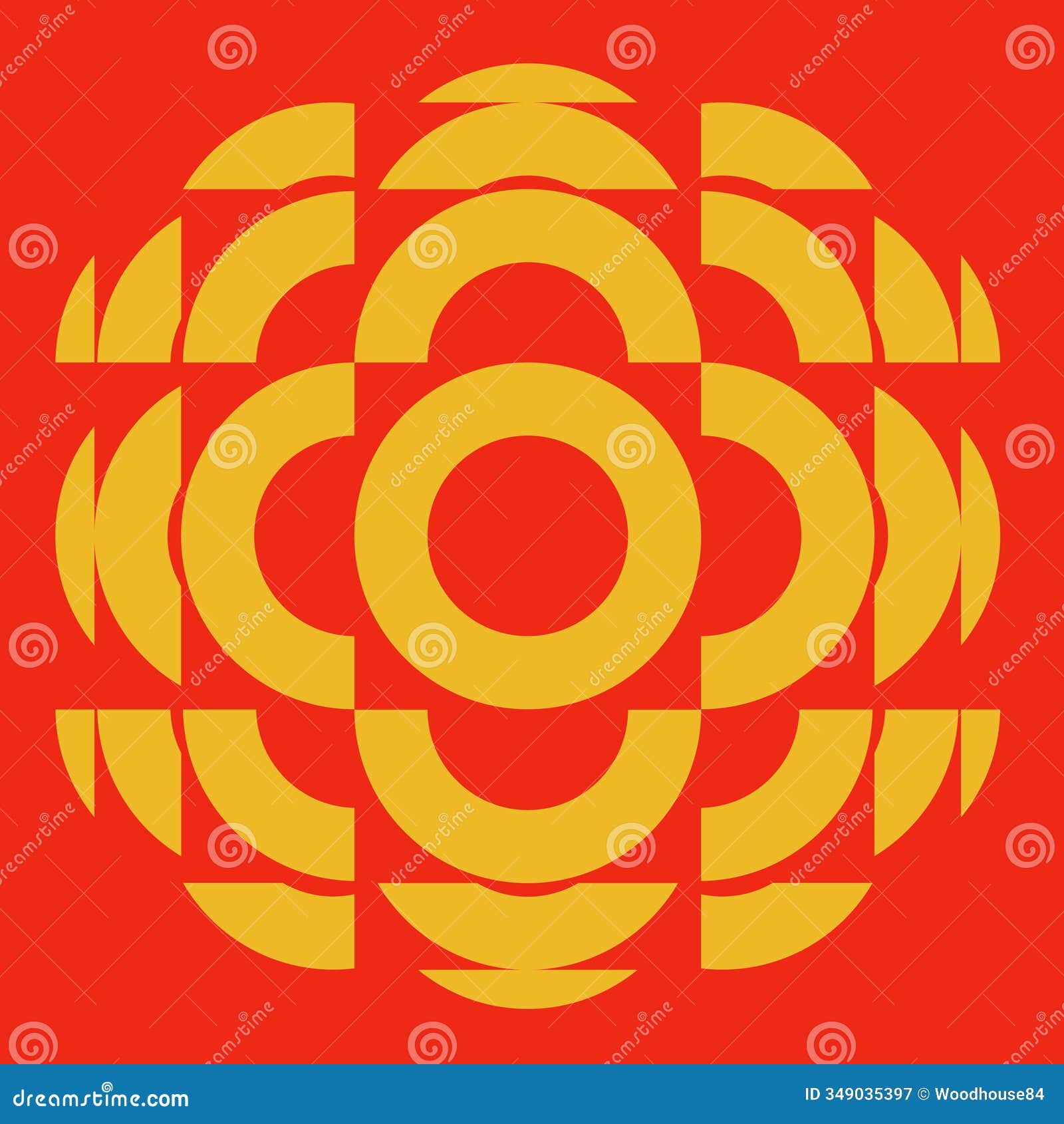 Geometric Square Figures With Color Patterns Are Arranged In Rows ...