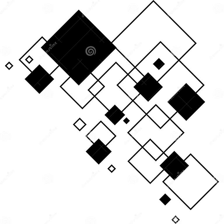 Geometric Square Shapes Background Vector. Square Shapes Pattern Wall ...