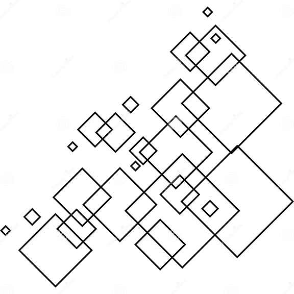 Geometric Square Shapes Background Vector. Square Shapes Pattern Wall ...