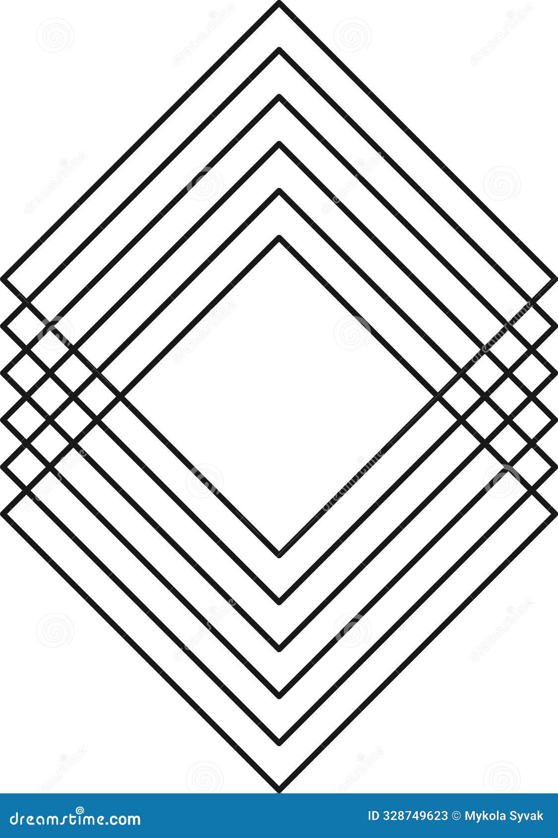 Geometric Squares Figure Line Stock Illustration - Illustration of ...