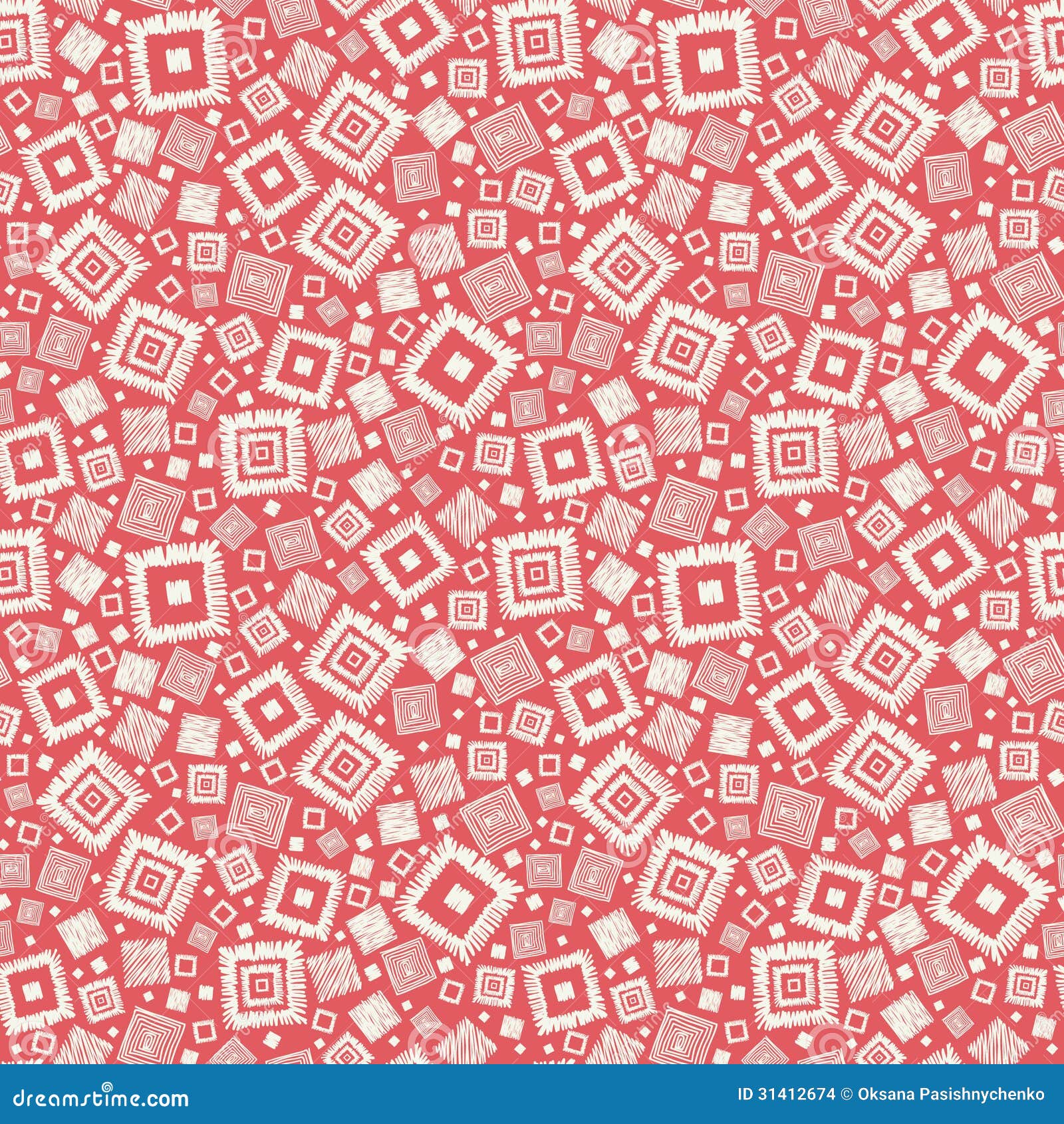 Geometric Squares Texture Seamless Pattern Stock Vector - Illustration ...