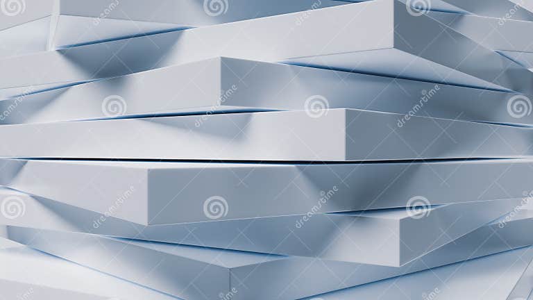 Geometric Stacked Blocks, Abstract 3D Background, Shadows and Light ...