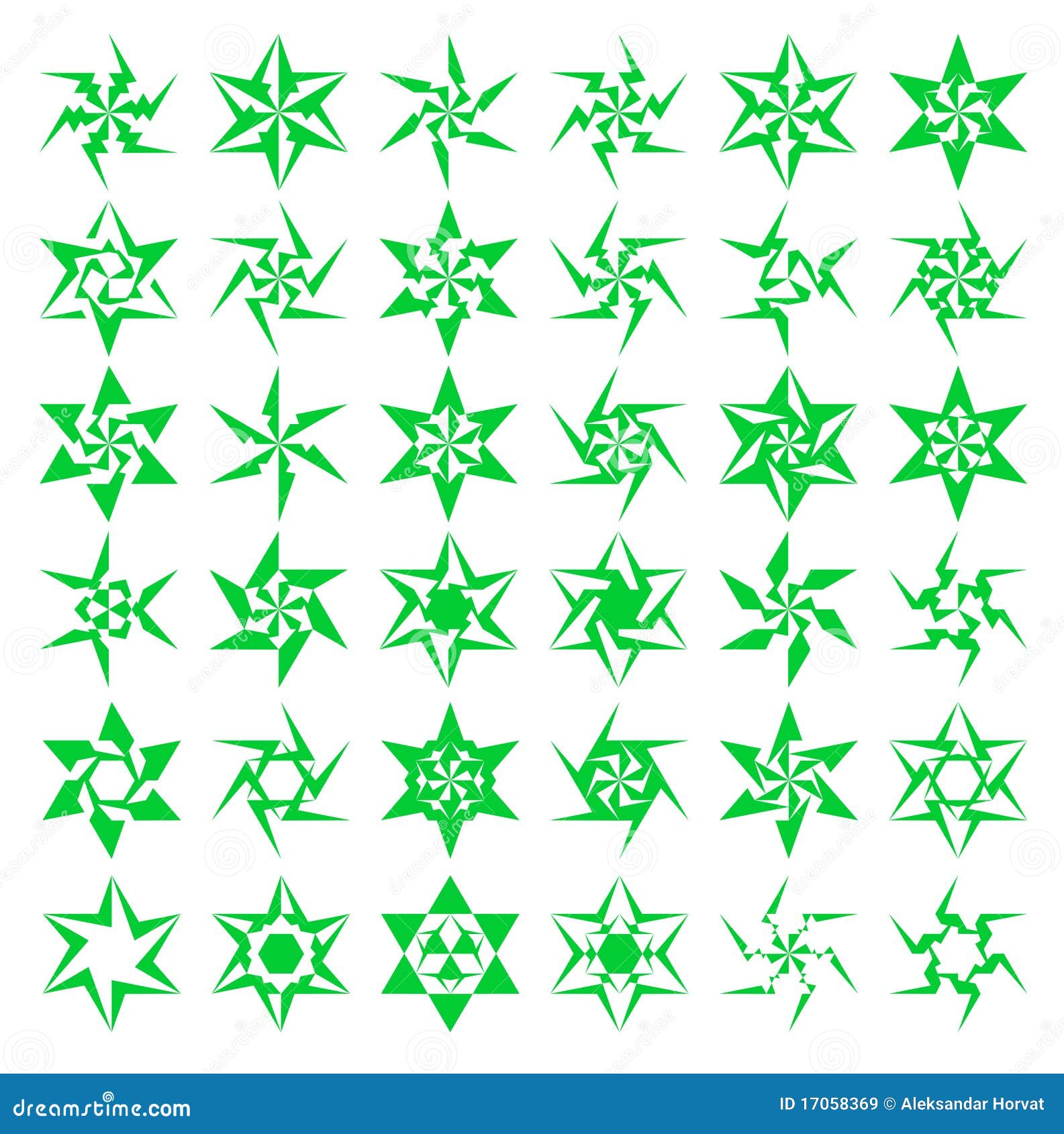 Geometric star icons stock vector. Illustration of abstract - 17058369