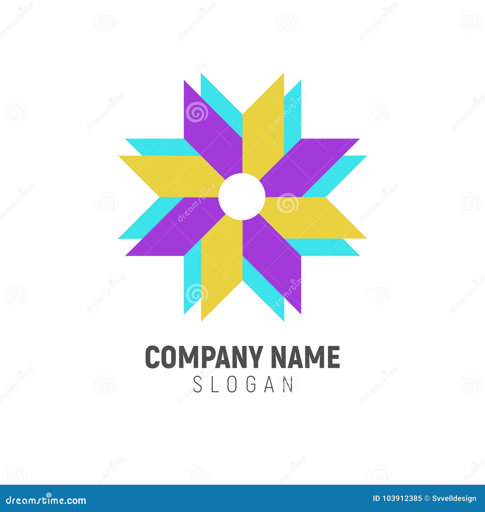Geometric Star Logo Design stock vector. Illustration of design - 103912385