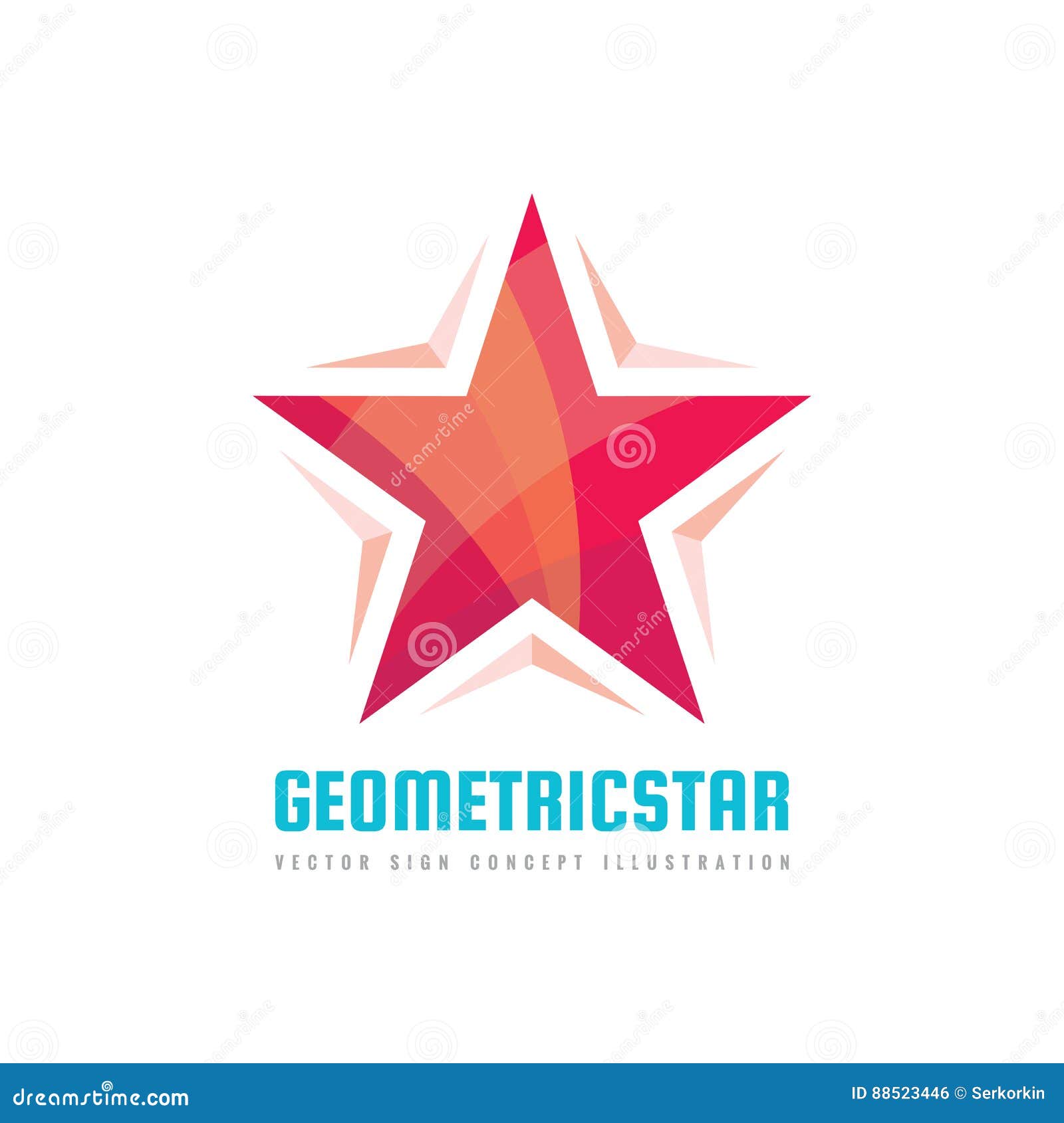 Geometric Star - Vector Logo Template Concept Illustration. Abstract ...