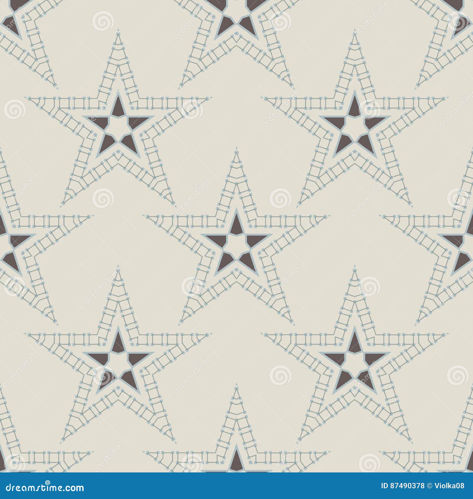 Geometric Stars Style Seamless Pattern Stock Vector - Illustration of ...
