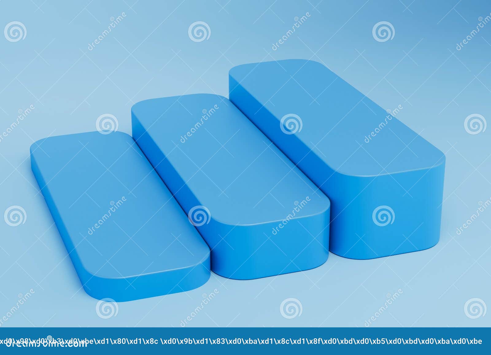 Geometric Steps Cubes Design Blue Background. 3d Render Stock ...