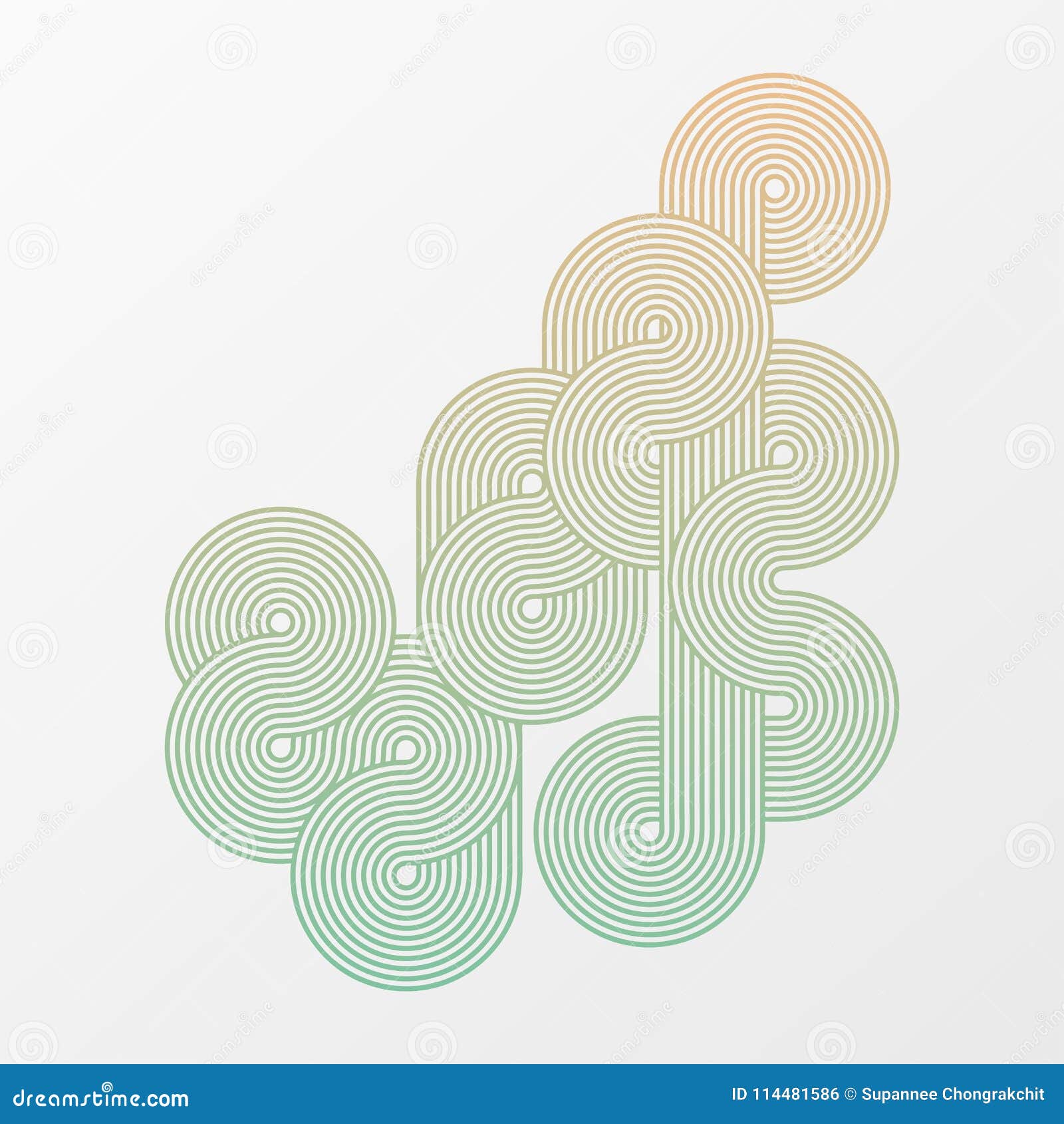 Geometric Stripe Line Art Design with Gradient. Stock Illustration ...