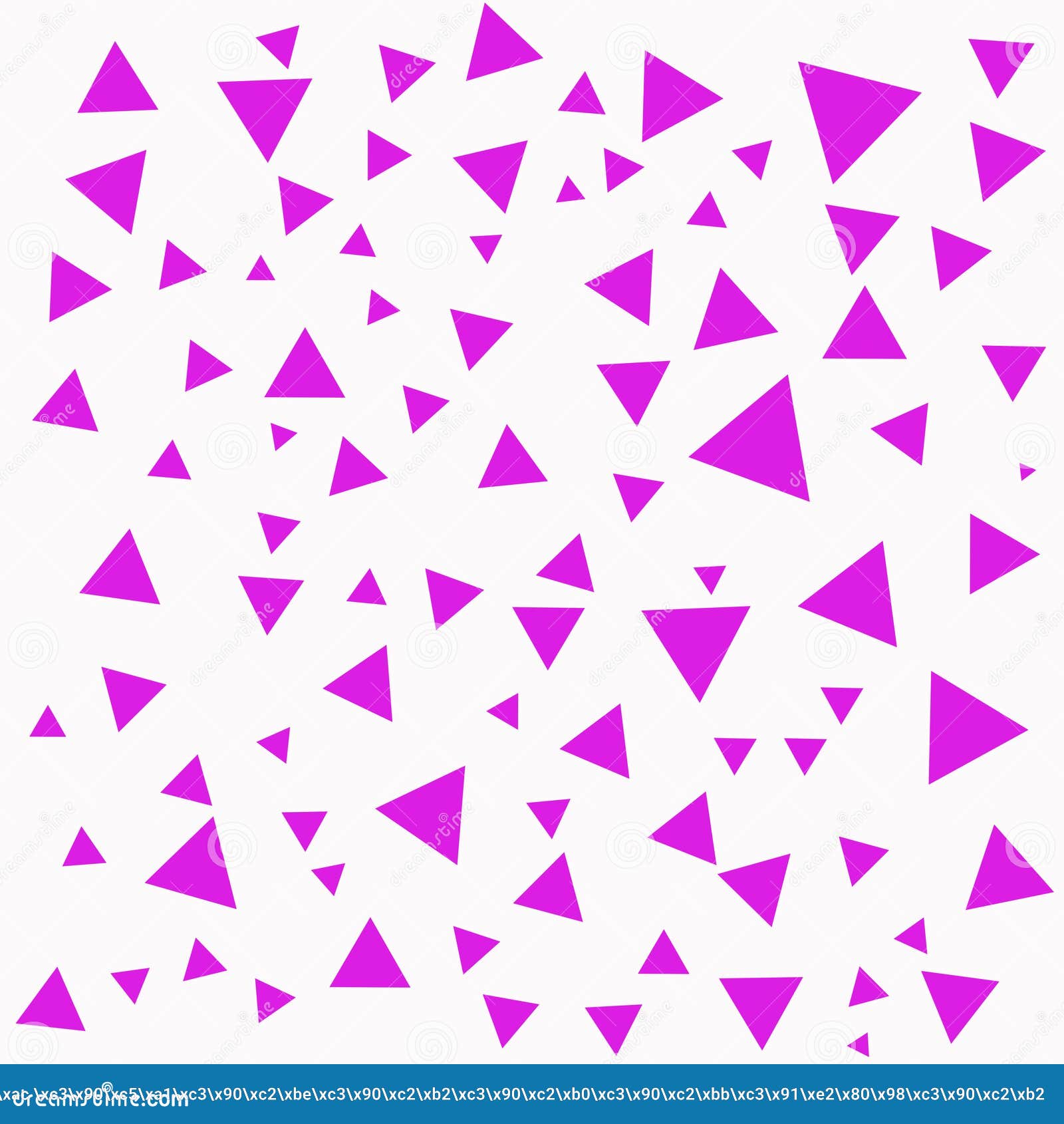 Geometric Structure Brush. Abstract Purple Triangles on the White ...
