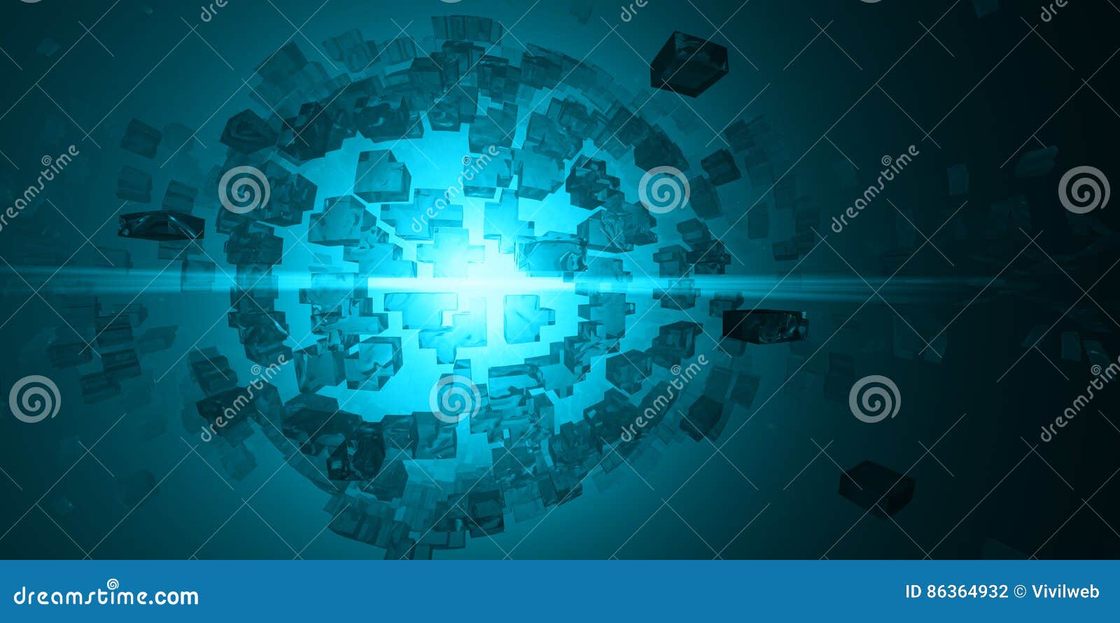 Geometric Structure Explosion Stock Illustration - Illustration of idea ...