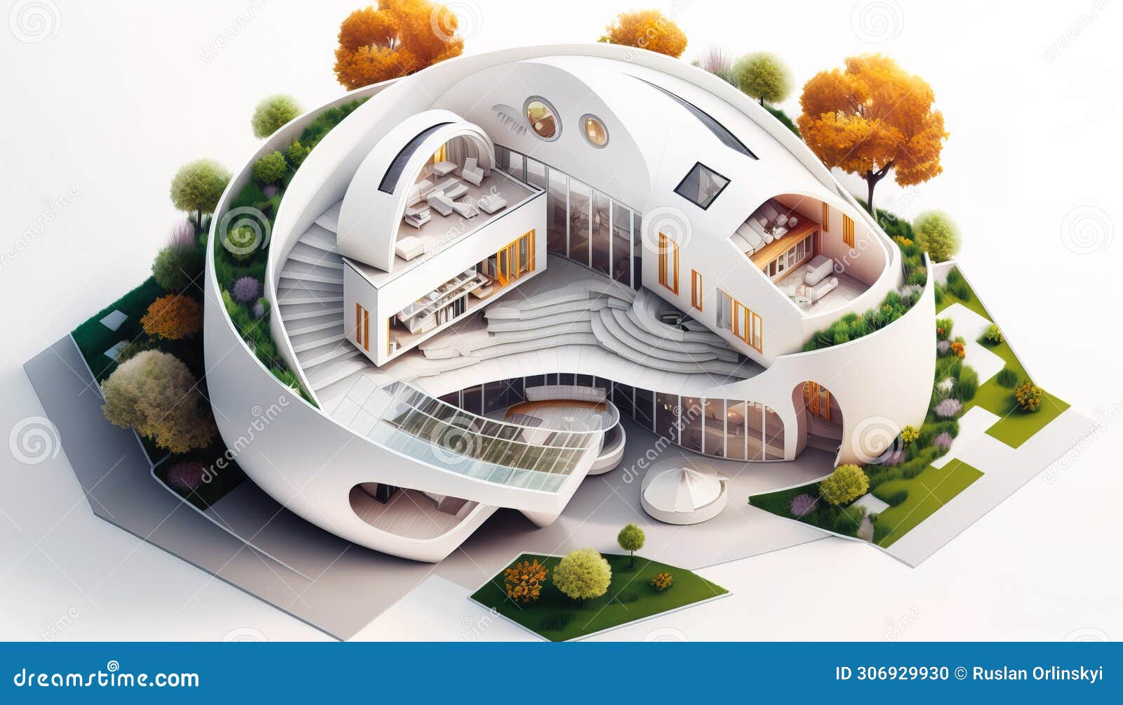 Geometric Structure of a Modern Home with Simplistic Interiors and ...