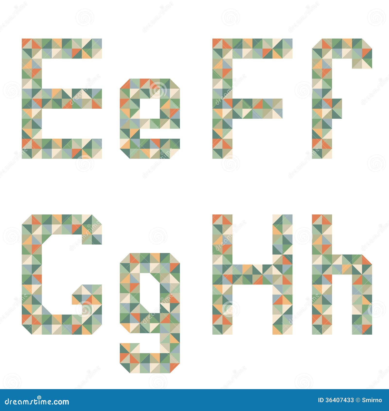 Geometric Style Font, Colorful Vector Letters. Stock Vector ...