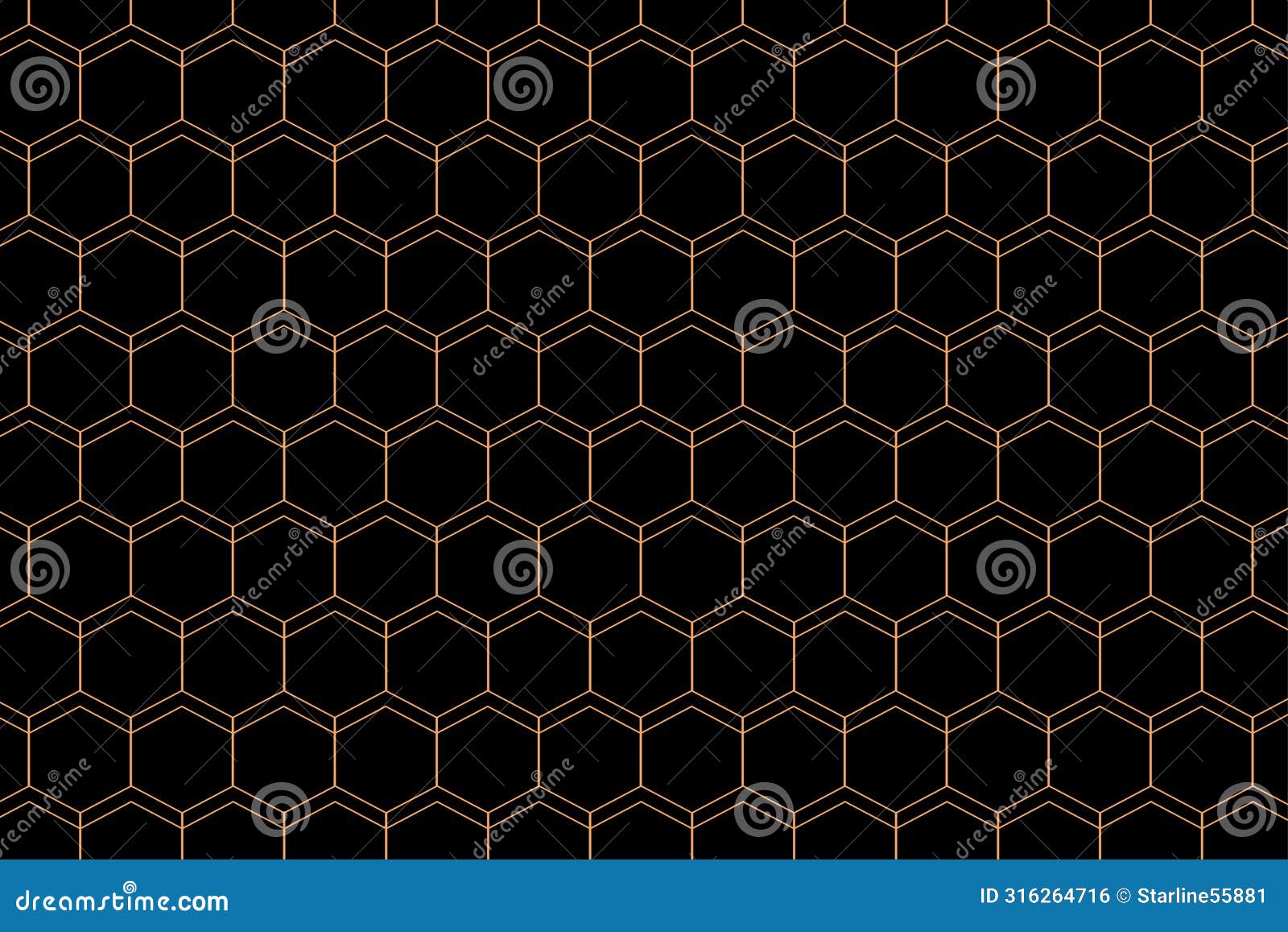 Geometric Style Hexagon Shape Pattern on Dark Background Stock Vector ...