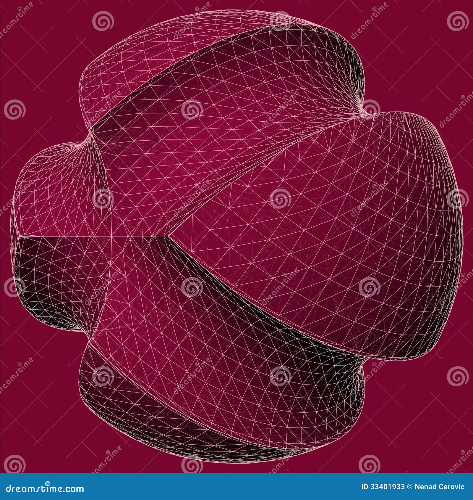 Geometric Subtraction of Red Sphere and Two Torus Vector Stock Vector ...