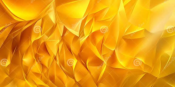 A Geometric Sunshine Yellow Abstract Background with Soft, Angular ...