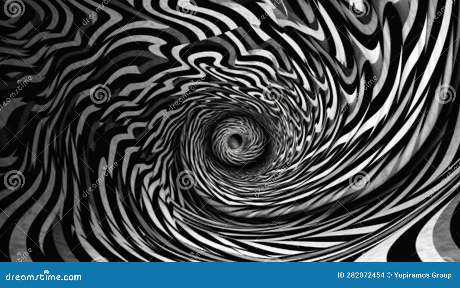 Geometric Swirl Pattern In Black, A Futuristic Optical Illusion ...
