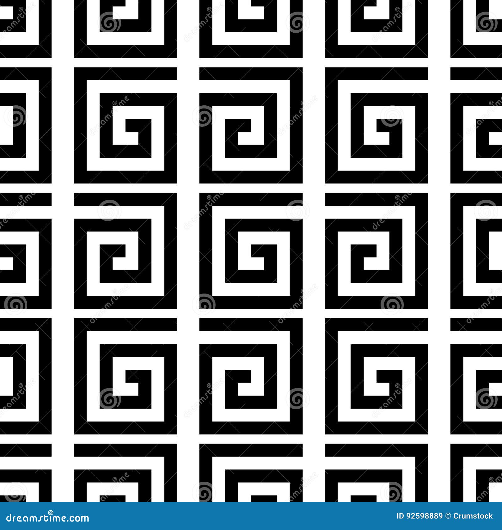 Geometric Swirl Seamless Pattern Stock Vector - Illustration of ...