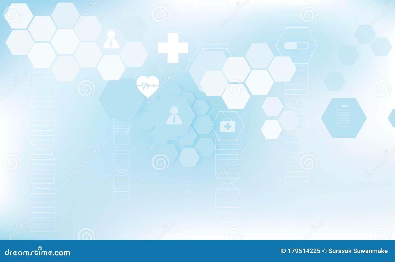 Geometric Symbol Background in Blue Tones Medical Stock Illustration ...