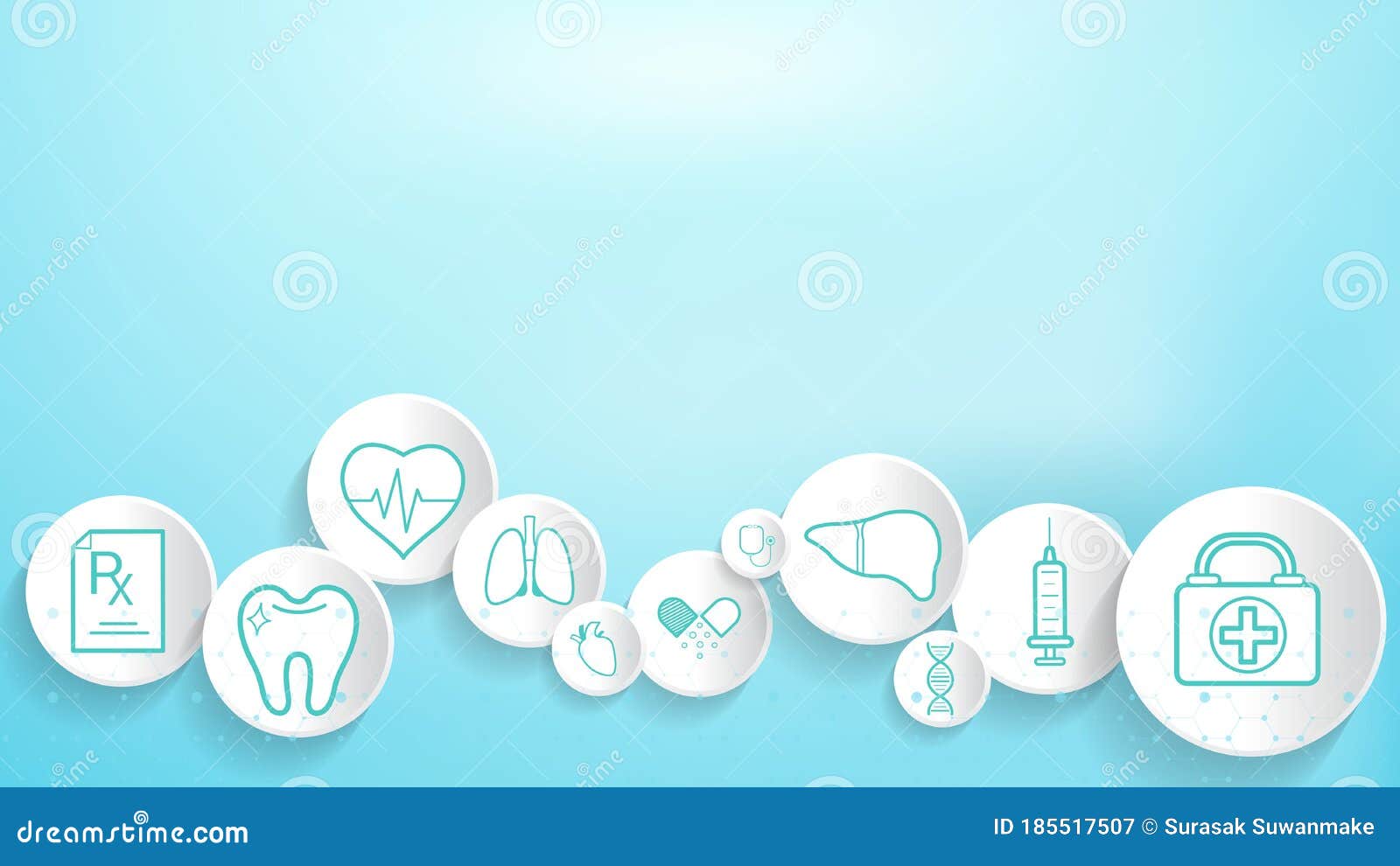 Geometric Symbol Background in Blue Tones Medical Stock Illustration ...