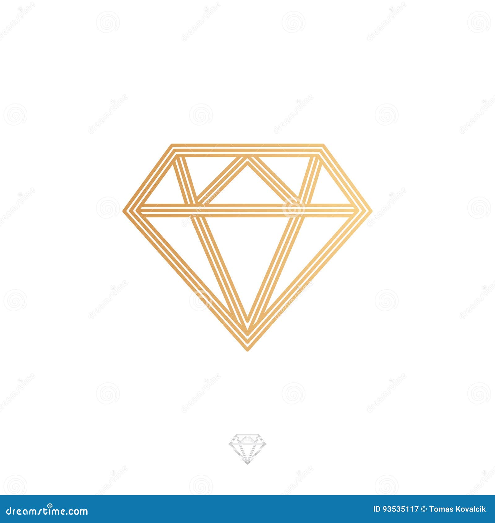 Geometric Symbol of Diamond Stock Vector - Illustration of triangle ...