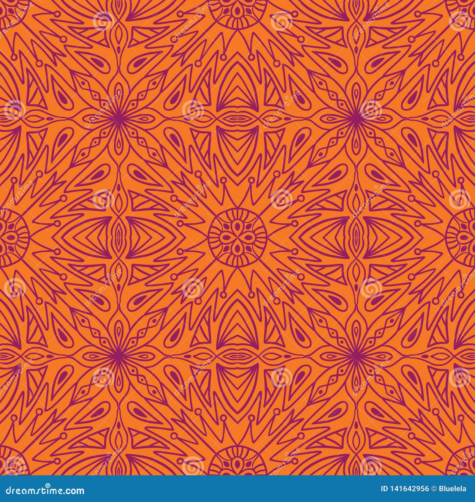 Geometric Symmetrical Seamless Pattern Stock Vector - Illustration of ...
