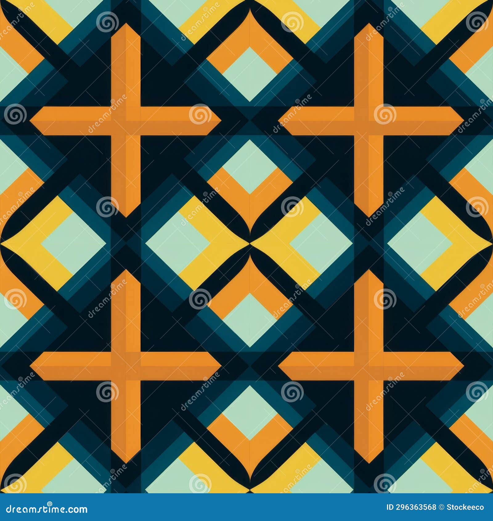 Geometric Symmetry: Modern Pattern with Bold Colors and Layered Lines ...