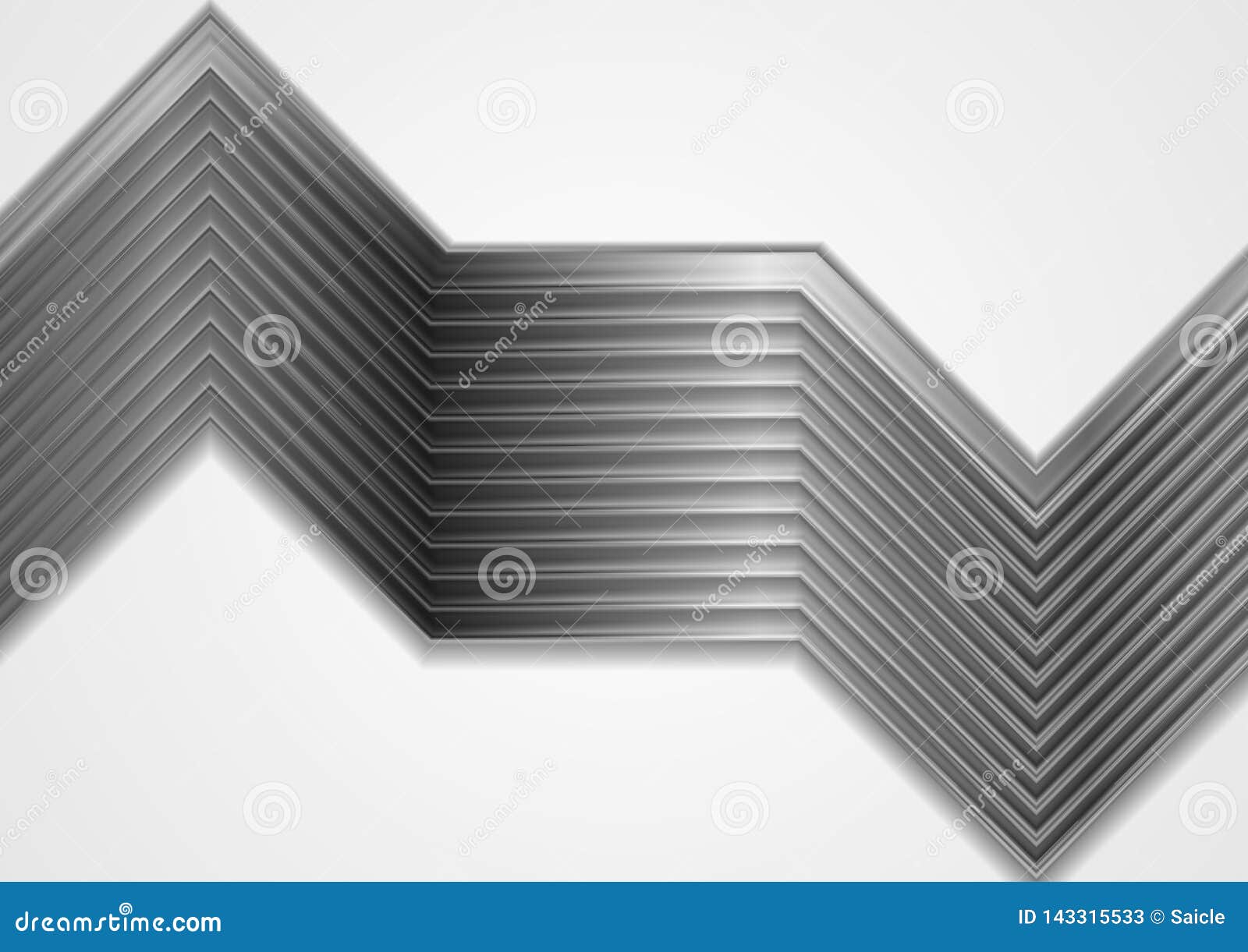Geometric Tech Metallic Stripes Abstract Background Stock Vector ...