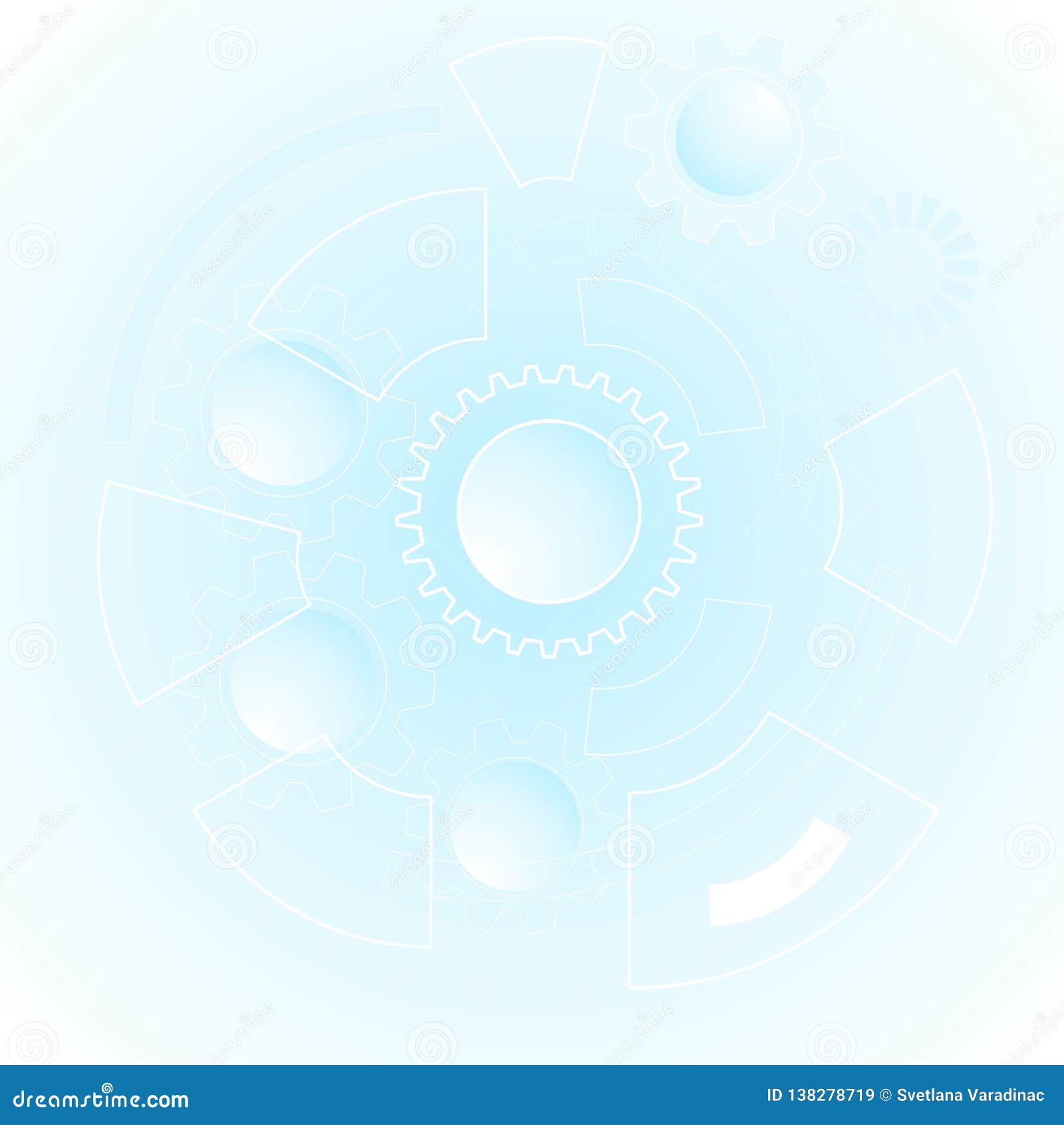 Geometric Technology Background with Gears and Shape. Stock Vector ...